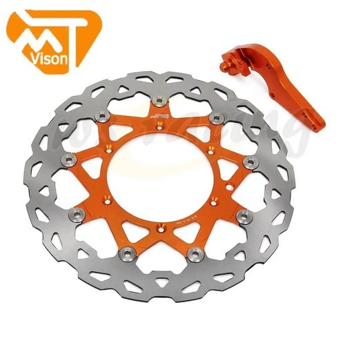 SUPERMOTO 320mm Floating Front Brake Disc & Mount Orange KTM EXC EXCF ...