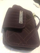 Vera Bradley Raisin Microfiber Smartphone Wristlet 2.0 Cellphone Wallet ...
