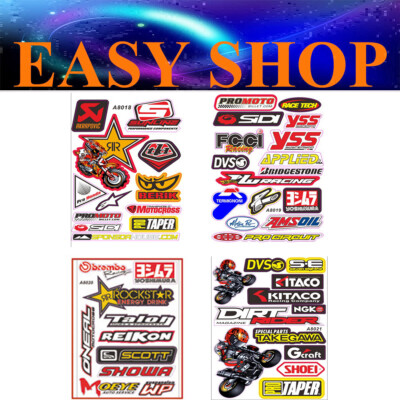 4 Pcs Sticker Decal Kit Motocross Sponsorhouse Transworld Race Tech ...
