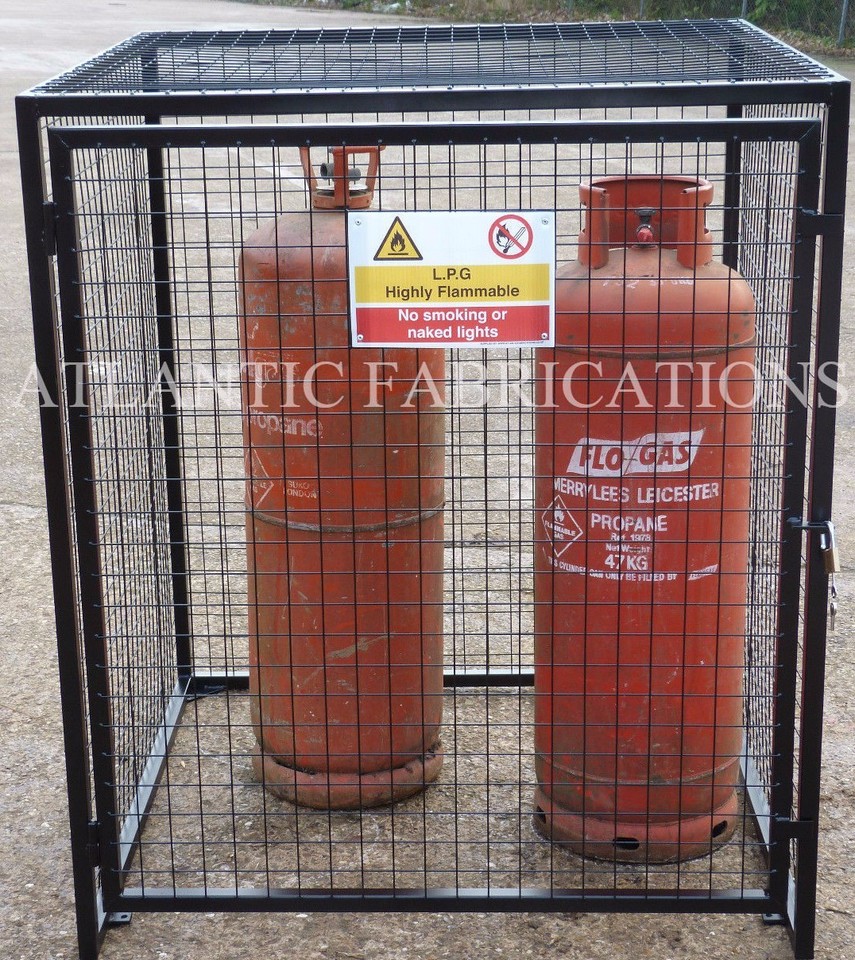6 x Propane 47kg Gas cylinder storage - Bottle cage 1400h x 1200w x ...
