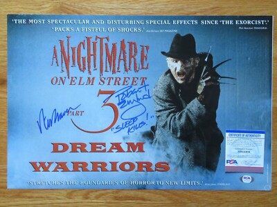 WES CRAVEN & ROBERT ENGLUND signed NIGHTMARE ON ELM STREET 3 12x18 ...