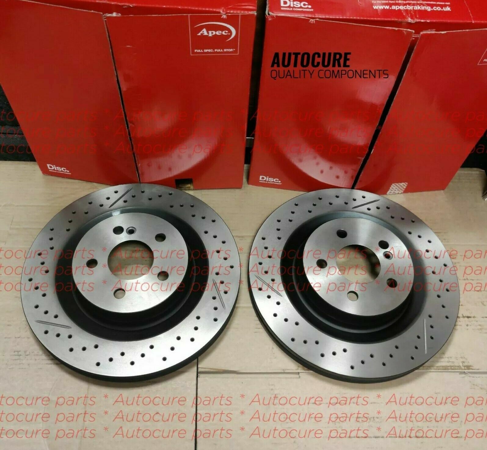 FOR MERCEDES C63 4.0 C205 2016> REAR DRILLED APEC DISCS PERFORMANCE ...