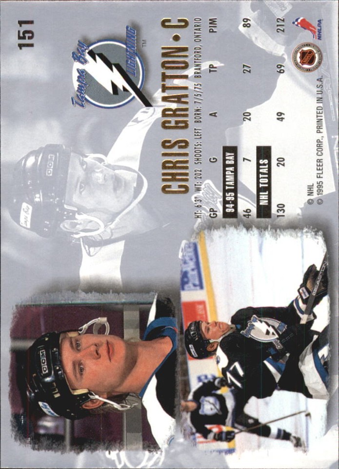 1995-96 Ultra Lightning Hockey Card #151 Chris Gratton | eBay