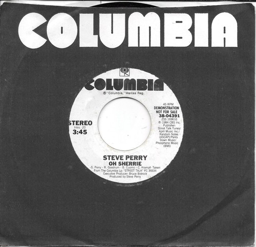 STEVE PERRY Oh Sherrie promo 45 JOURNEY | eBay