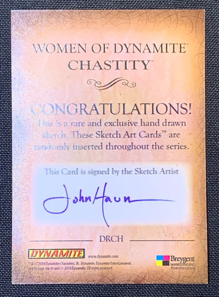 Chastity 2014 Breygent Women of Dynamite Sketch Card 1/1 John Haun ...