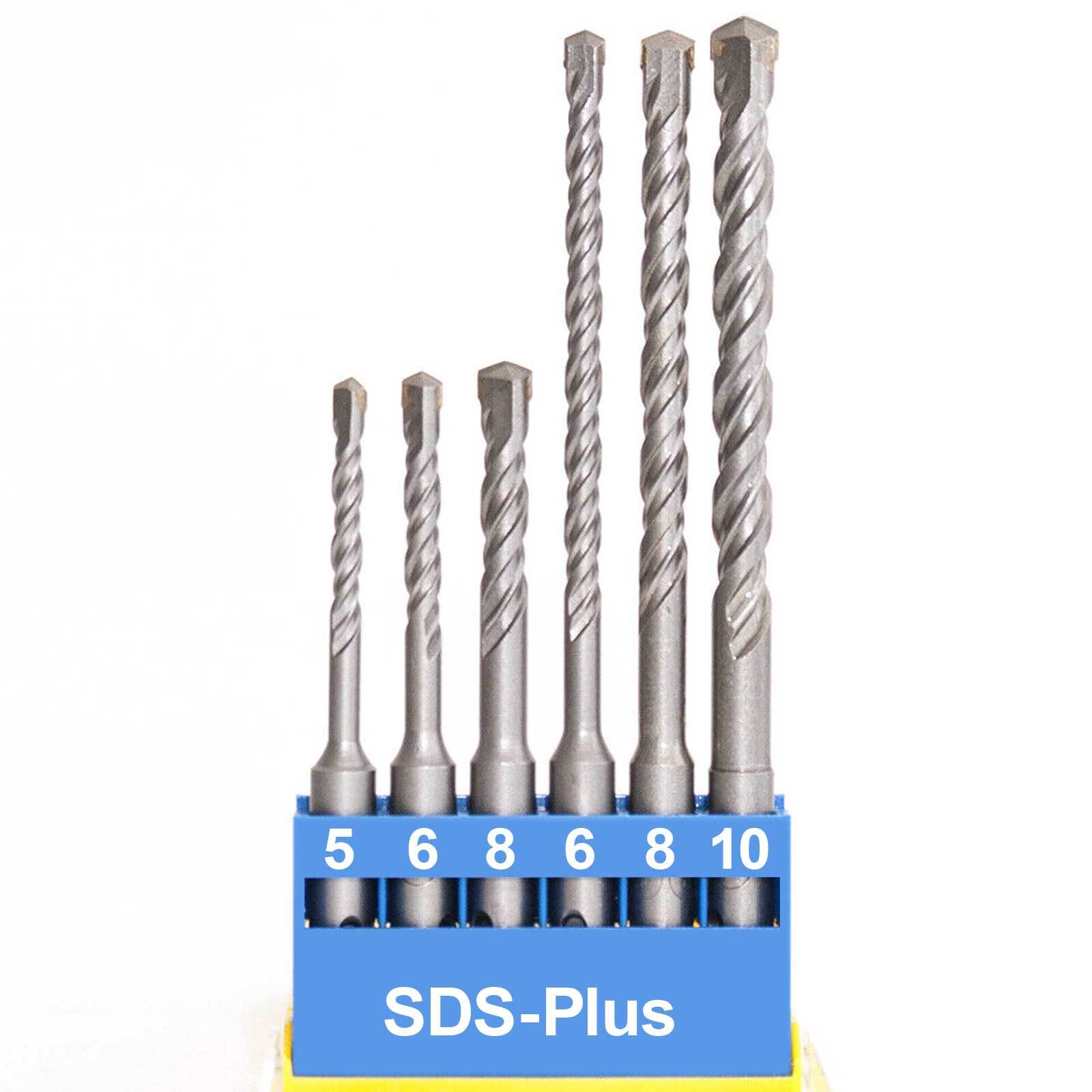 SDS Plus HM Betonbohrer Set Ø 5 - 10 mm Steinbohrer Schlagbohrmaschine ...