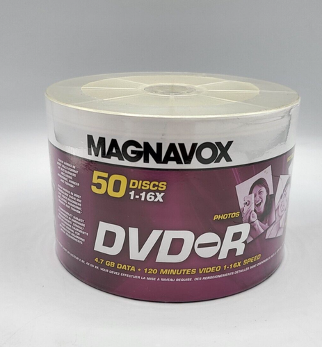 Magnavox DVD-R 50 Disc Pack 4.7 GB Data 120 mins Video 1-16X Speed ...