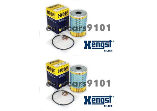 Set of 2 Mercedes-Benz Hengst Filters Engine Oil Filters E121HD01 ...