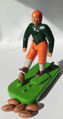 VTG Cast Iron Footballer toy 1920's WOOLSEY cast iron mechanical ...