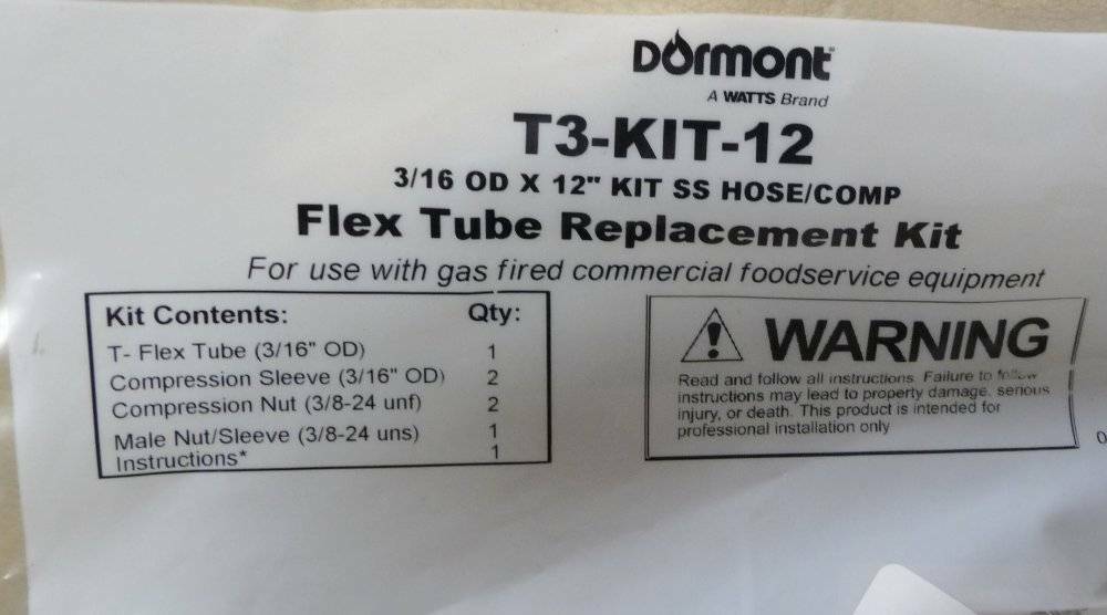 Dormont+Flex+Tube+Kit+3%2F16+%22+T3-KIT-12+26-4115 for sale online | eBay