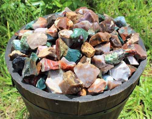 500 Carat Lot Natural Rough Fancy Jasper, Raw Gemstone Cabbing Rocks ...