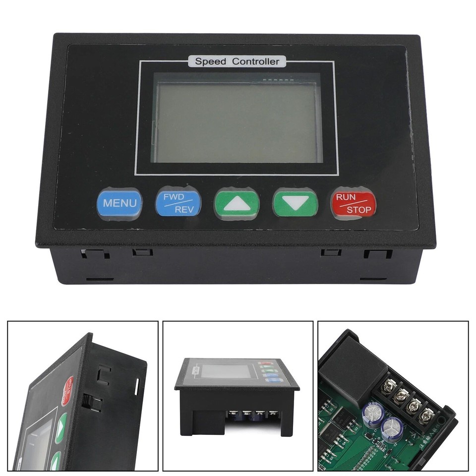 40A PWM Motor Speed Controller 12V-48V Digital Timer Fwd/Rev LCD ...