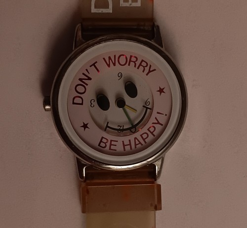 90's Don't Worry Be Happy Plastic Band Watch, Bought On JAL Air during ...