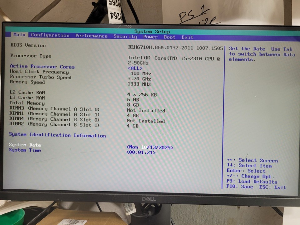 Intel DH67BL Desktop Board w/i5-2310@2.90GHz, 8GB RAM, IO Shield #0823 ...