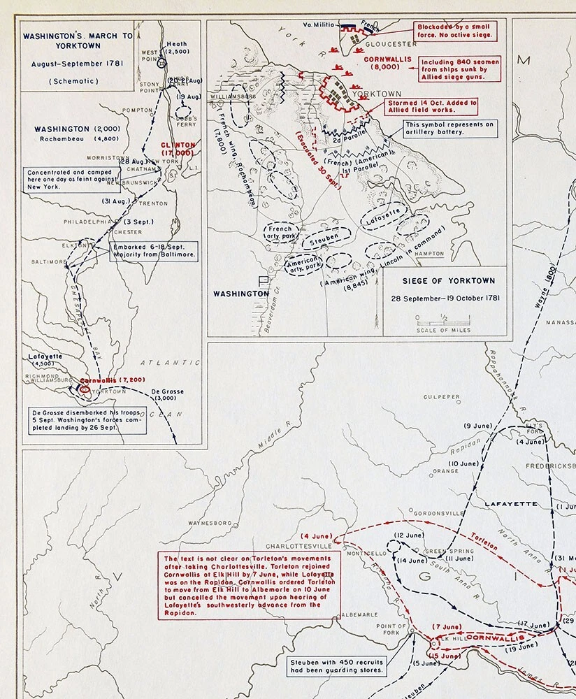 Yorktown Map Revolutionary War