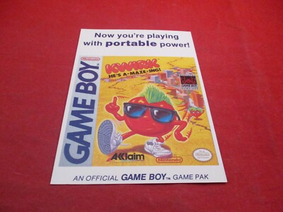 Kwirk Nintendo Game Boy Store Promo Display Card ONLY | eBay