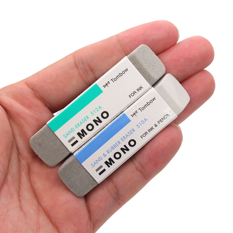 Tombow MONO Sand Erasers 512B 510A Ink Pen Color Scrub Rubber Double ...