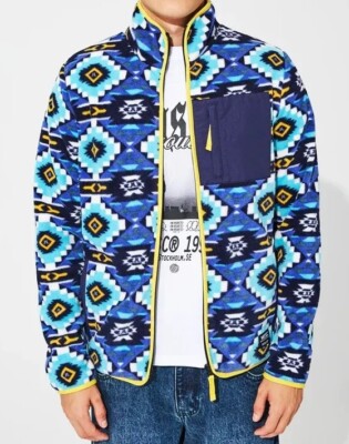 Wesc Moritz Aztec AOP Polar Fleece Full Zip Jacket Unisex Large NWT ...