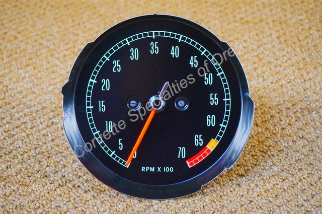 NOS 65 66 67 Corvette 6500 Red Line Tachometer Special Hi Perf 427 L88 ...