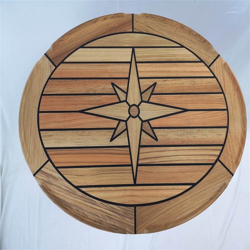 Boat Ellipse Oval Teak Table Top Star Inlay 440x580/600x800mm Marine ...