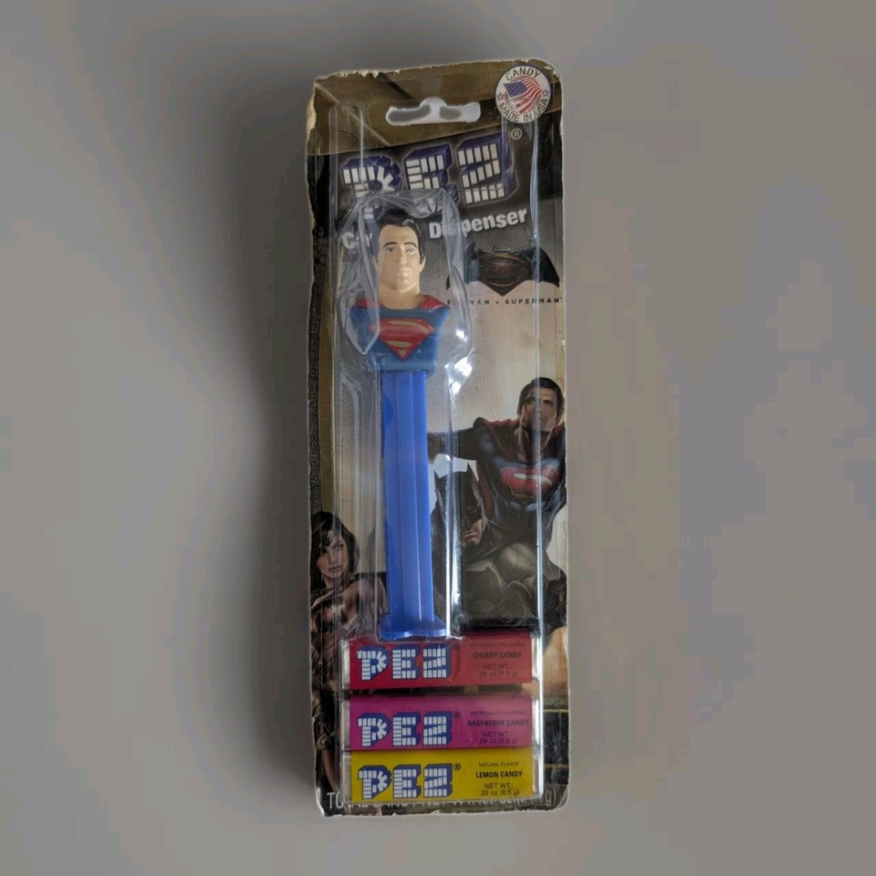 Superman vs Batman PEZ Dispenser Vintage Dawn of Justice Superman. NEW ...