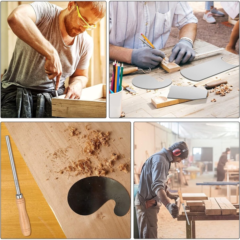 Card Scraper Burnisher and 6 Pcs Cabinet Scraper Set for Woodworking ...