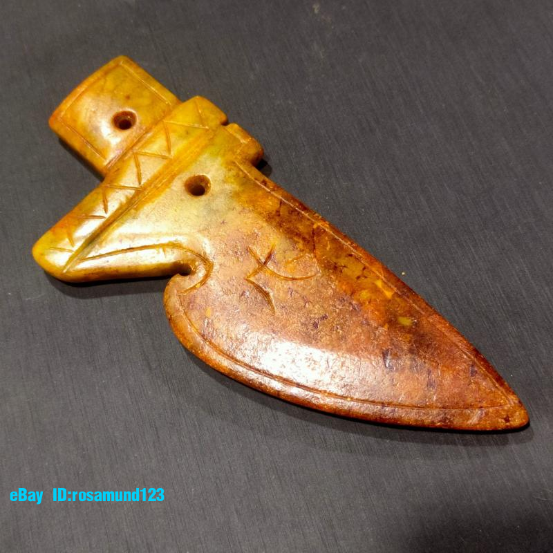 Chinese Antique Xiuyu Jade Weapons, Zhenzhai Jade Dagger Ornaments ...