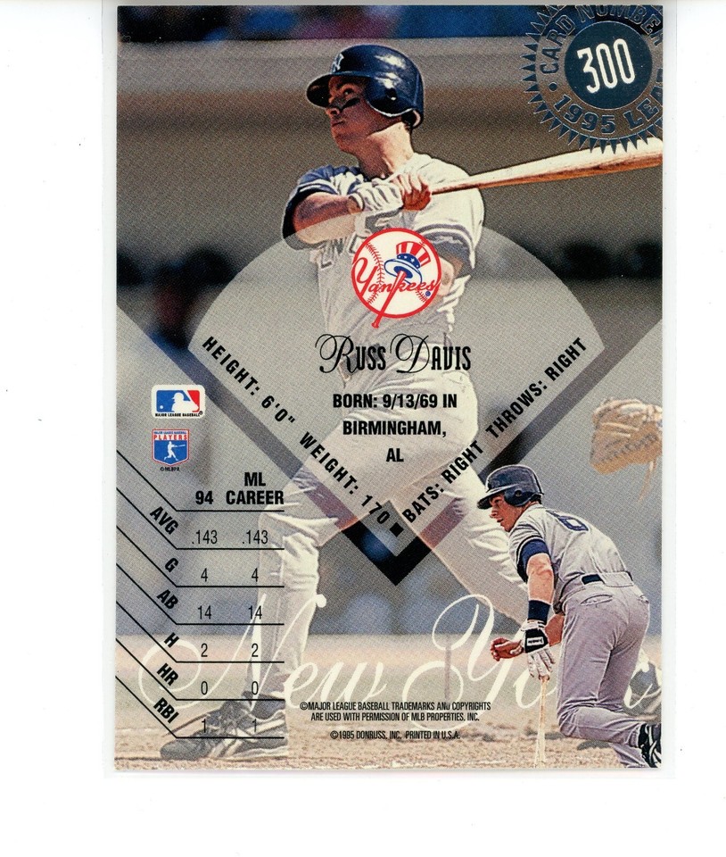 1995 Leaf #300 Russ Davis - New York Yankees | eBay