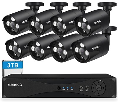 8CH DVR CCTV Security System 1080P Home Outdoor Surveillance Camera ...