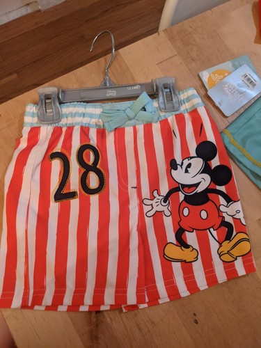 NWT Disney Store Mickey Mouse Surf's Up Swim Trunks Shorts 12-18 months ...