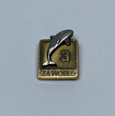 Vintage Seaworld Orca Service Sea World LGB 1/10 10K Gold Lapel Pin (F ...