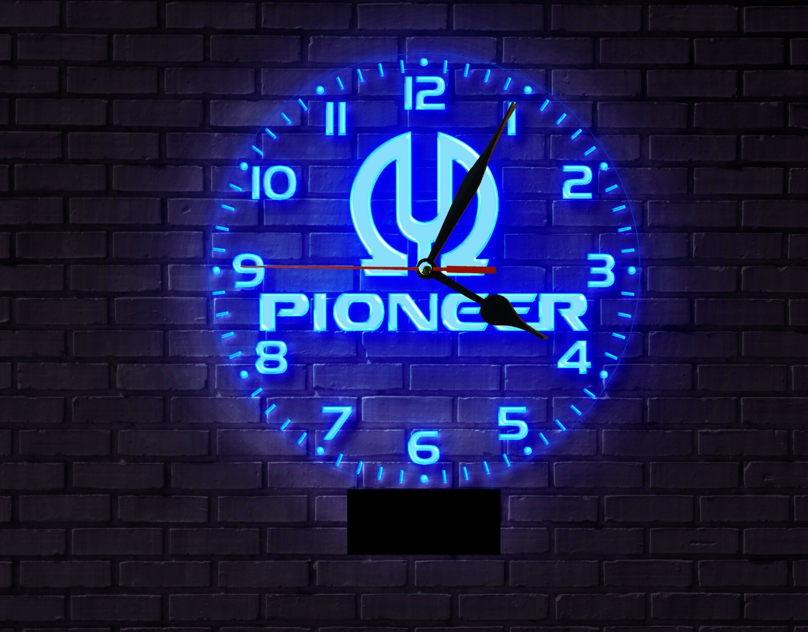 Pioneer Clock LED sign neon sign Colour changing 3D effect | eBay