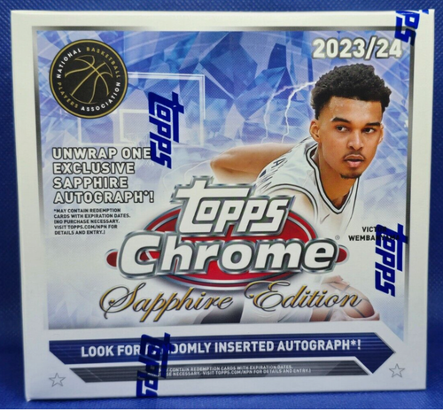 2023-24 Topps Chrome NBA Basketball Sapphire Edition Hobby Box Sealed ...