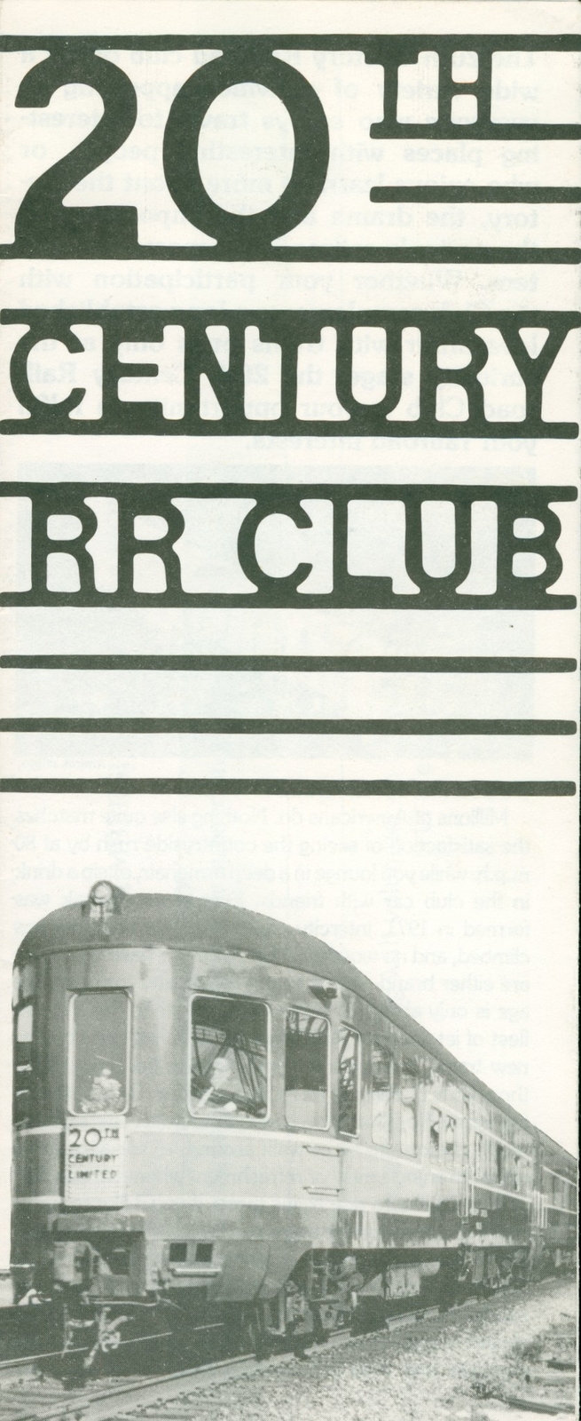 c1982 20th Century Railroad Club RR Brochure Railfan Trips Train ...