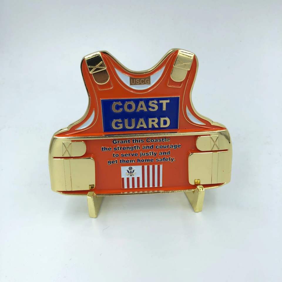 H-015 & H-016 Coast Guard Set: Coastie Body Armor Medallion and Flag ...
