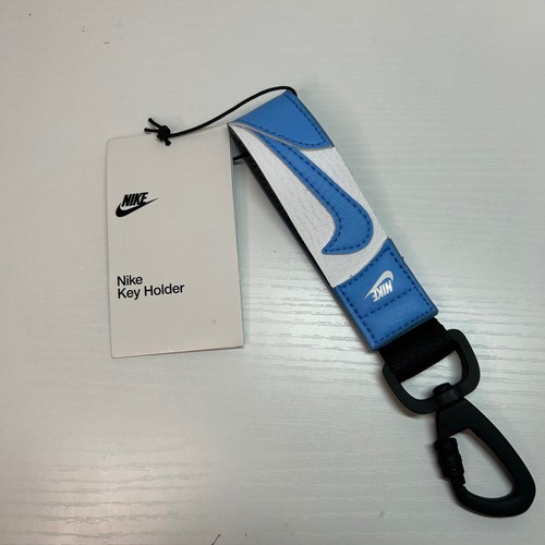 Nike Key Holder Premium Blue White Lanyard Keychain Metal Hardware Clip ...