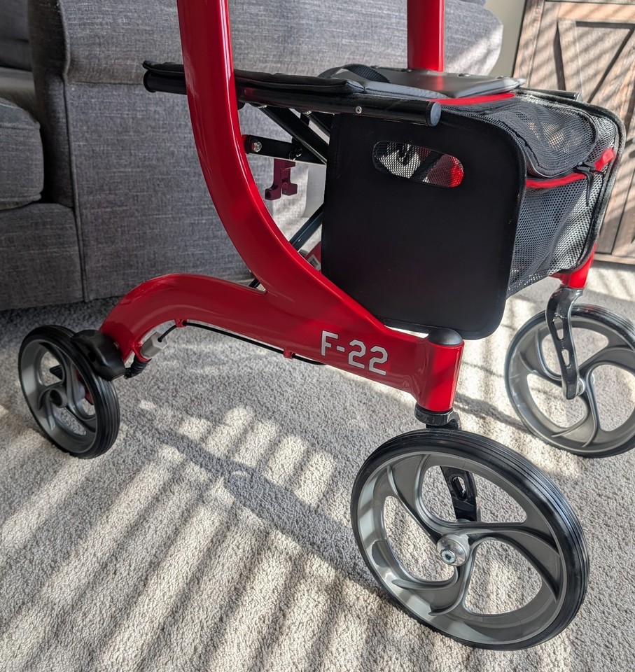 Drive F-22 Walker Rollator w/ Hand Brakes & Storage Pouch (up to 300 lb ...