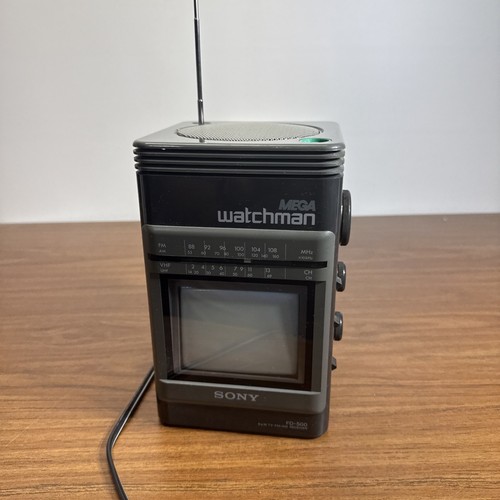 Sony Mega Watchman FD-500 Portable Black & White TV FM/AM Tested ...