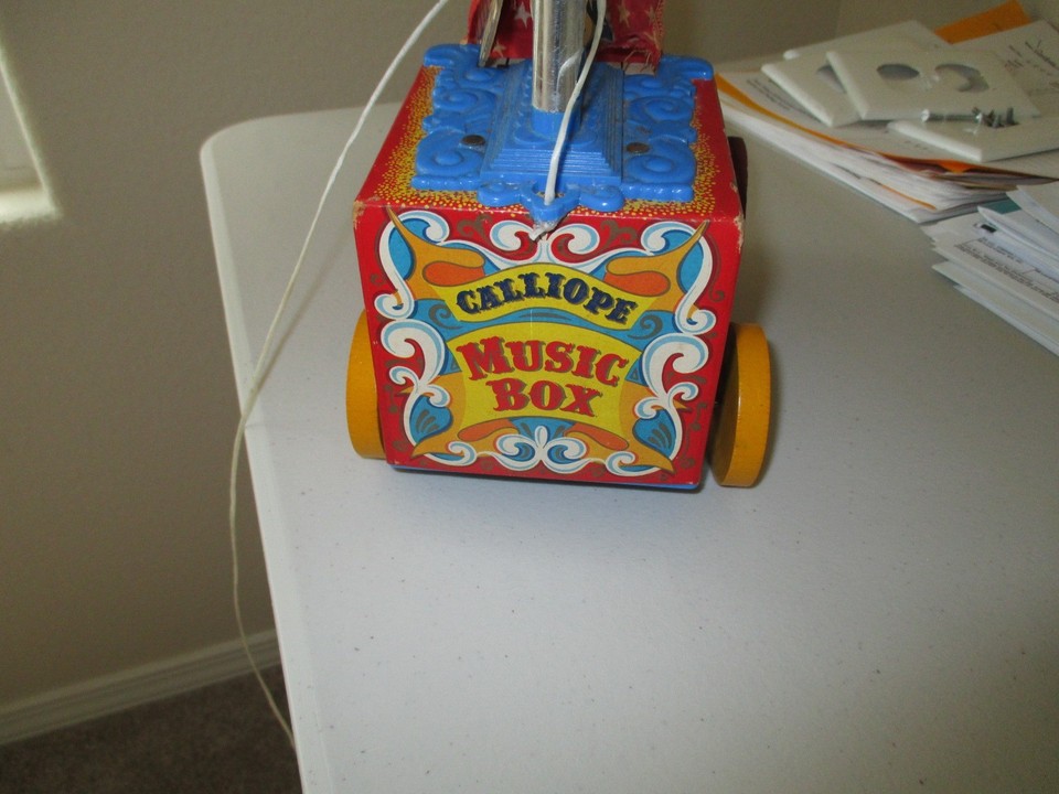 Vintage Mattel Calliope Clown Pull Toy Music Box 1952 | eBay