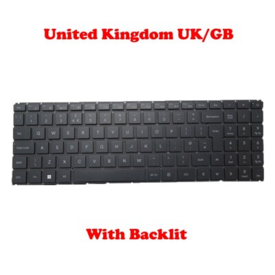 Laptop Backlit UK Keyboard For Tongfang TFM20P86GBJ852 KBDR02A008-4062 ...