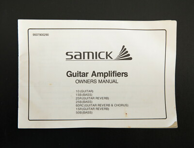 Samick – Guitars Amp Manual: Guitar 10, 25R, 60 RC, 15R; Bass 15B, 25B ...