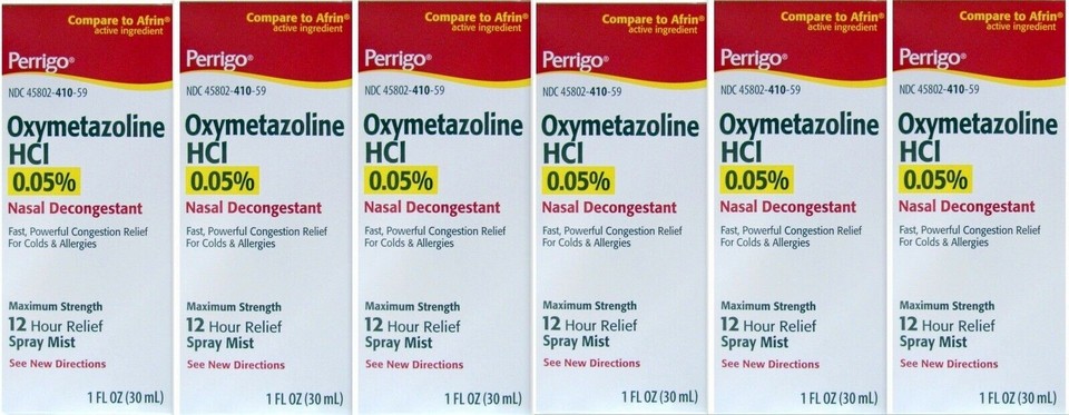Nasal Decongestant SPRAY MIST Oxymetazoline 12hr PERRIGO 30ml (Pk Of 12 ...