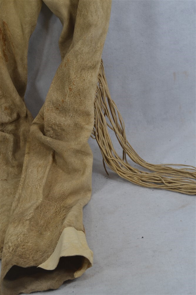 antique native american suede drop front pants indian war mountain man ...