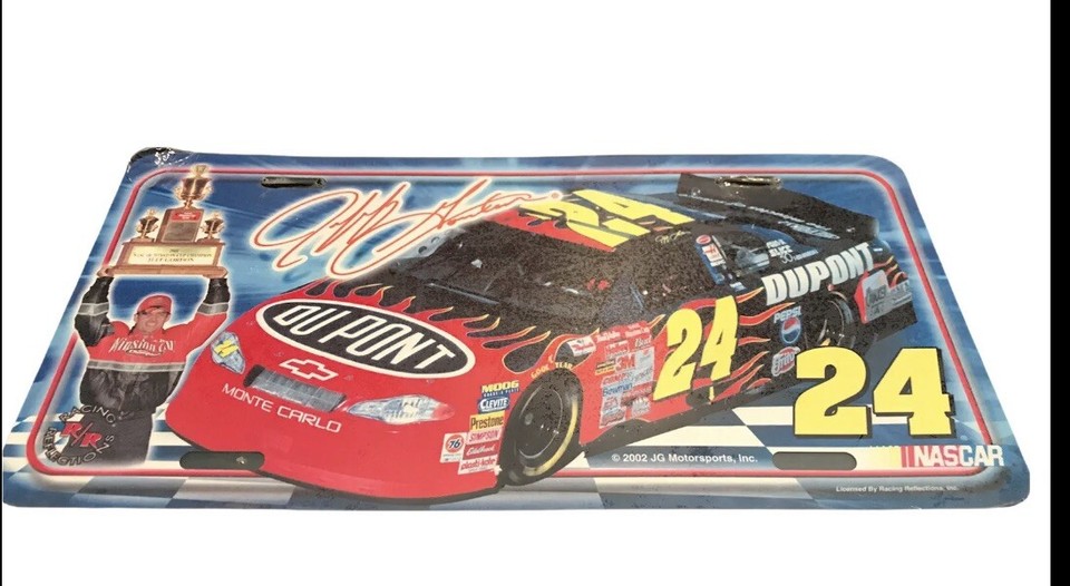 Jeff Gordon #24 DUPONT CHEVROLET License Plates Wall Decor Soft Dice ...