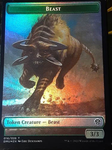 Beast - Soldier token FOIL , Dominaria United , NM ,MTG , FREE SHIPPING ...