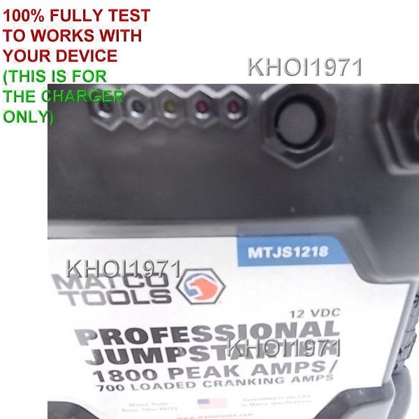 WALL charger AC adapter power for MTJS1218 Matco Tools Jump Starter ...