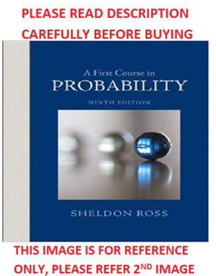 A First Course in Probability by Sheldon Ross 9th Intl Softcover Ed ...
