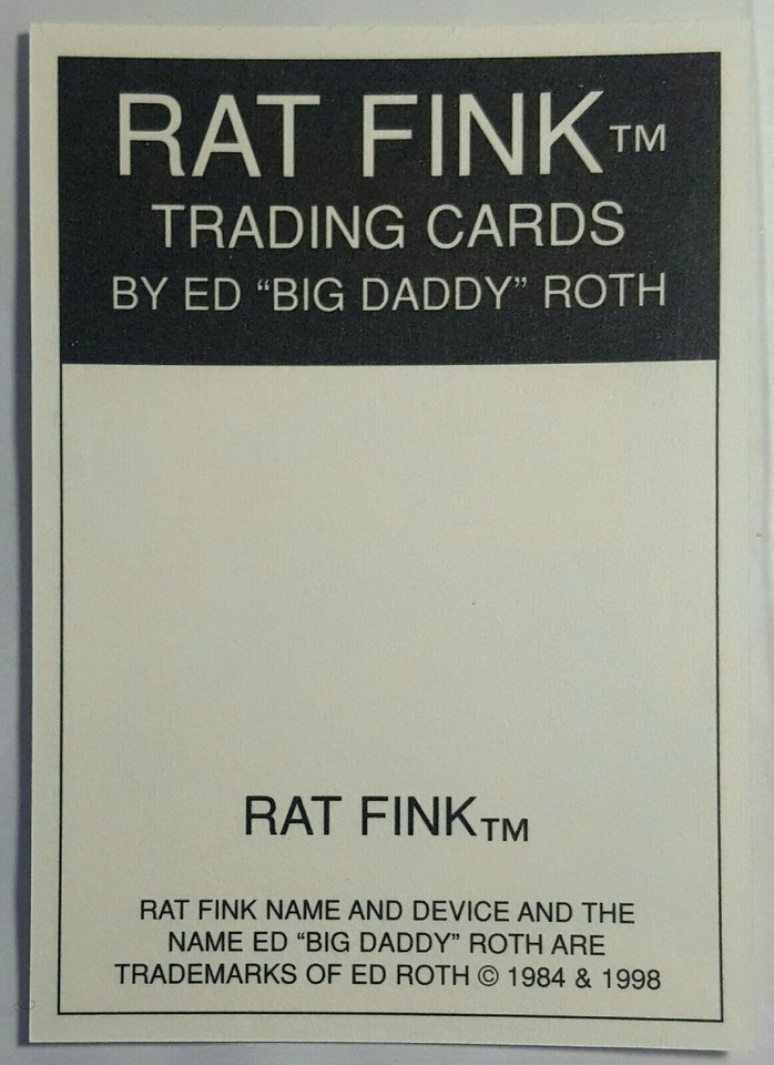 1998 Rat Fink trading card "Once a Fink " by Ed "Big Daddy" Roth | eBay
