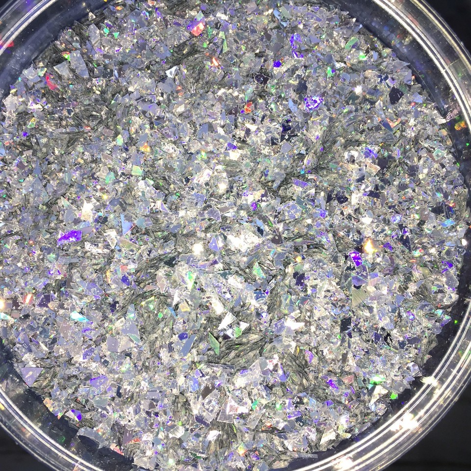 Blakes Metal Flake Alpha Silver prismatic RANDOM CUT custom automotive ...