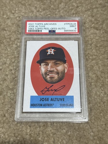 2021 TOPPS ARCHIVES 1963 PEEL-OFF ON CARD AUTOGRAPH JOSE ALTUVE 191/299 ...